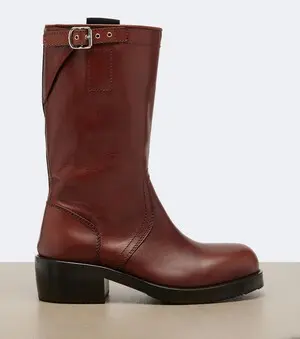 Dries Van Noten Leather Biker Boots