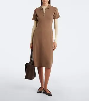 Extreme Cashmere N°497 Georgia Cashmere-blend Polo Dress