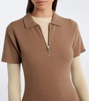 Extreme Cashmere N°497 Georgia Cashmere-blend Polo Dress