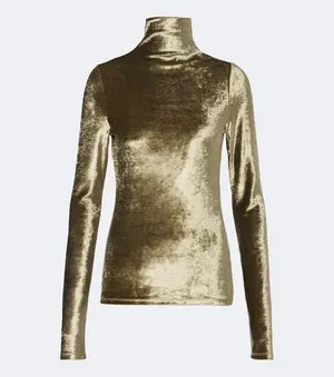 LEMAIRE Velvet High Neck Top