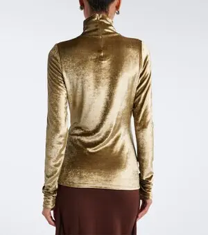 LEMAIRE Velvet High Neck Top