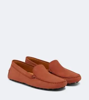 TOD'S Gommino Suede Driving Shoes - Brown