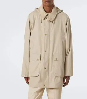 Ralph Lauren Purple Label Hooded Cotton Twill Coat
