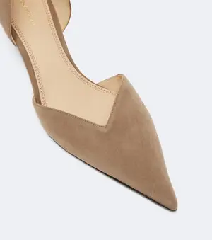 Victoria Beckham Angle D'orsay Suede Pumps