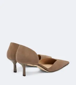 Victoria Beckham D'orsay Suede Pumps - Brown