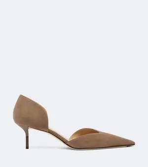 Victoria Beckham D'orsay Suede Pumps - Brown