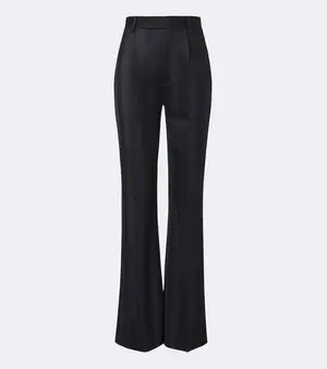 VIVIENNE WESTWOOD Ray Striped Virgin Wool Flared Pants - Blue