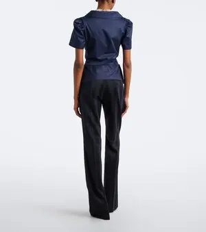 VIVIENNE WESTWOOD Ray Striped Virgin Wool Flared Pants