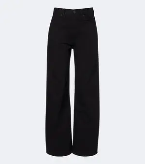 FRAME Bow Wide-leg Jeans - Black