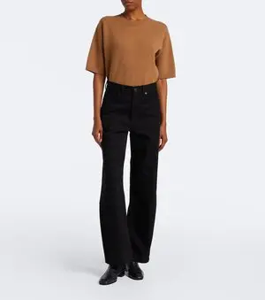 FRAME Bow Wide-leg Jeans