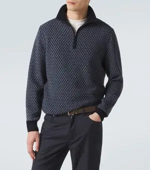 Agnona Cashmere Half-zip Sweater