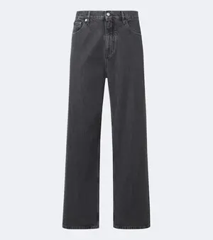 JIL SANDER Mid-rise Wide-leg Jeans - Black