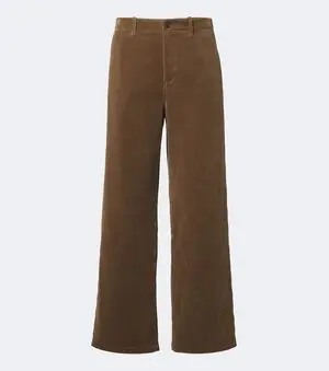 JIL SANDER Cotton Corduroy Wide-leg Pants - Brown