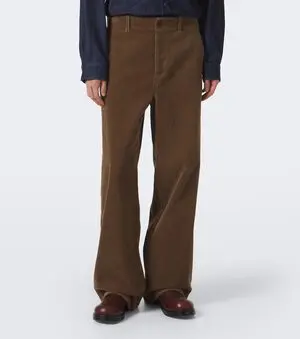 JIL SANDER Cotton Corduroy Wide-leg Pants