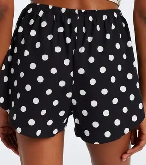 Hunza G Polka Dot Elasticated Waist Shorts