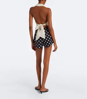 Hunza G Polka Dot Elasticated Waist Shorts