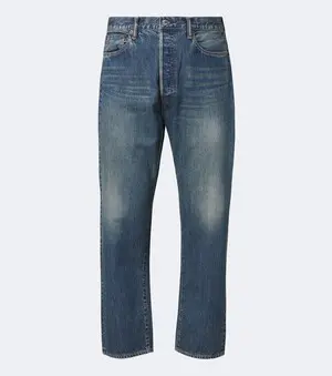 A.PRESSE Faded Wide-leg Jeans - Blue