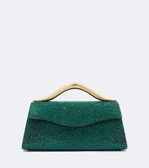 Elie Saab Embellished Leather Top-handle Bag - Green
