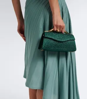 Elie Saab Embellished Leather Top-handle Bag - Green