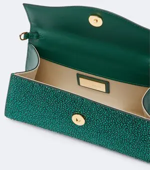 Elie Saab Embellished Leather Top-handle Bag - Green