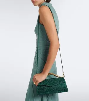 Elie Saab Embellished Leather Top-handle Bag - Green