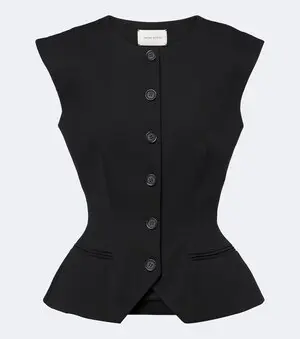 Magda Butrym Silk And Cashmere Vest - Black