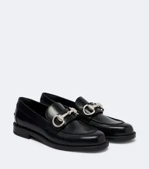 Gucci Boulevard Leather Penny Loafers - Black