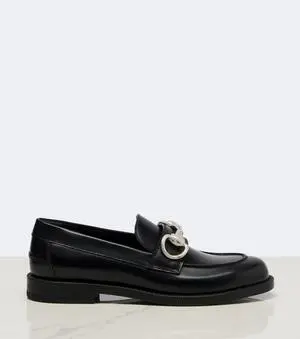 Gucci Boulevard Leather Penny Loafers - Black