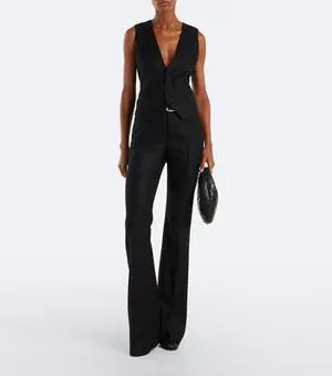 Saint Laurent Le Loafer Leather Slingback Pumps