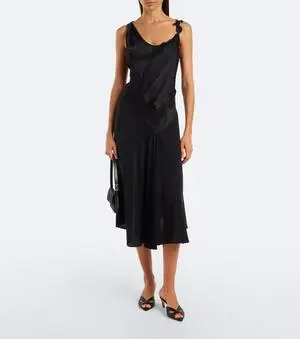 Victoria Beckham Harlow Satin Mules - Black