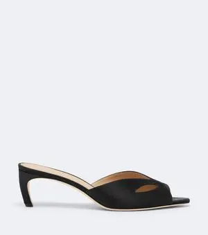 Victoria Beckham Harlow Satin Mules - Black