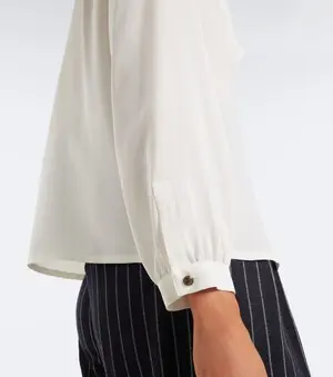 Max Mara Tie-neck Silk Blouse