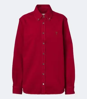 AMI Paris Cotton Twill Button-down Shirt