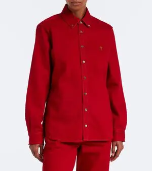 AMI Paris Cotton Twill Button-down Shirt