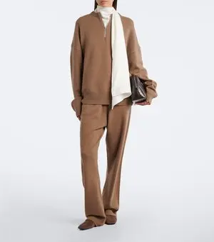 Extreme Cashmere N°479 Runaway" Wide-leg Cashmere-blend Pants