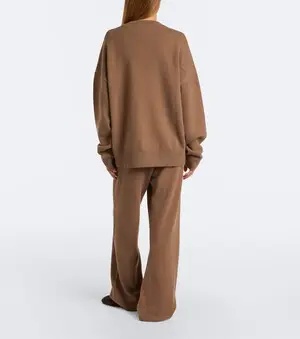 Extreme Cashmere N°479 Runaway Cashmere-blend Wide-leg Pants