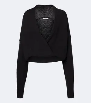 AYA MUSE Kena Wrap Cotton Top - Black