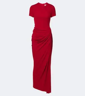 Erdem Draped Jersey Maxi Dress - Red