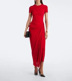 Erdem Draped Jersey Maxi Dress - Red