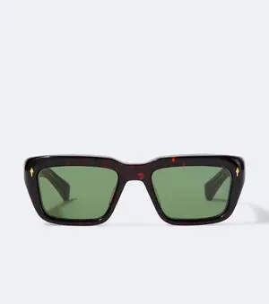 JACQUES MARIE MAGE Walker Rectangular Sunglasses - Brown