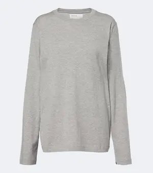 Extreme Cashmere N°500 Jones Cotton And Cashmere Top - Grey