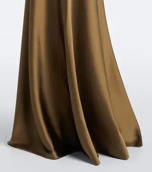 Ralph Lauren Masina Satin Maxi Skirt - Green