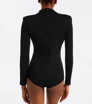 JIL SANDER Wool Bodysuit - Black