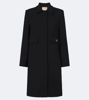 Valentino Garavani Vgold Virgin Wool Cr�pe Coat