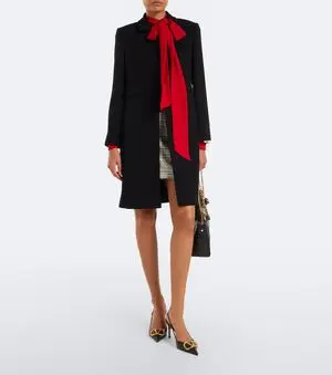 Valentino Garavani Vgold Virgin Wool Cr�pe Coat
