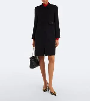 Valentino Garavani Vgold Virgin Wool Cr�pe Coat