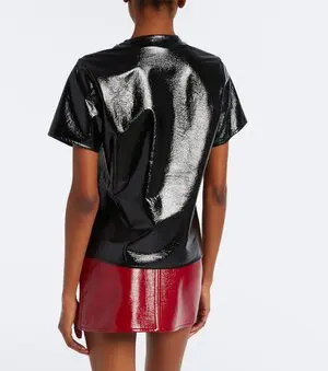 COURREGES Vinyl Zip Detail Top