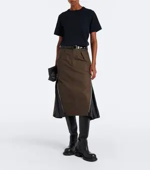 Sacai Pleated Midi Skirt