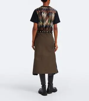 Sacai Pleated Midi Skirt