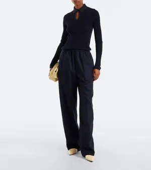 JIL SANDER Wool Straight Pants